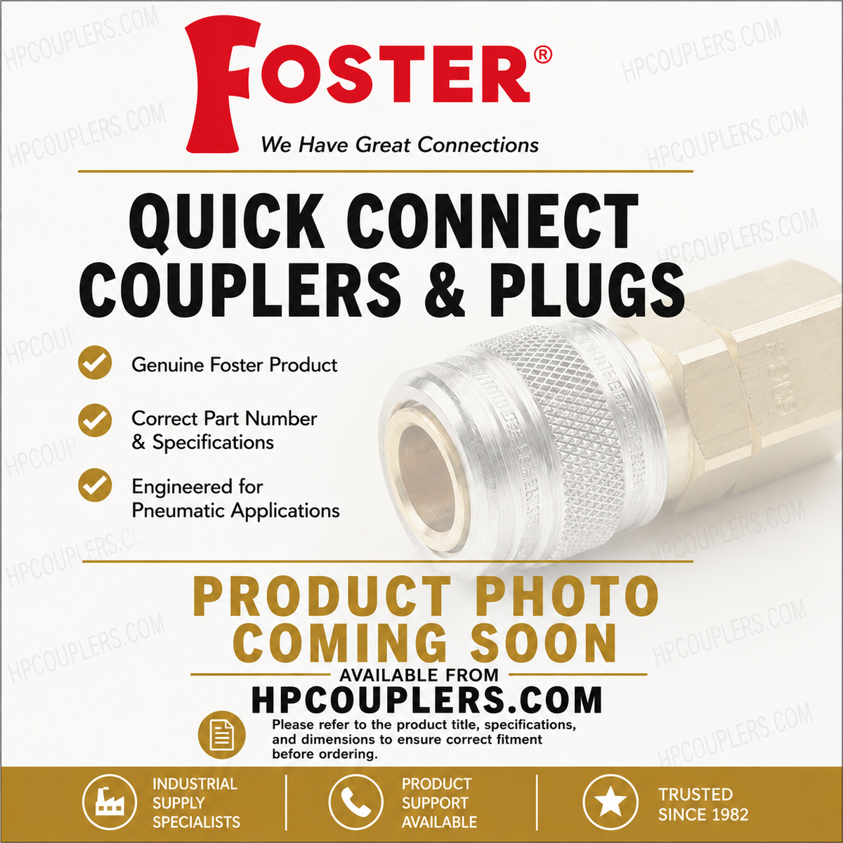 Foster 2302 1/8" 2 Series Coupler | hpcouplers