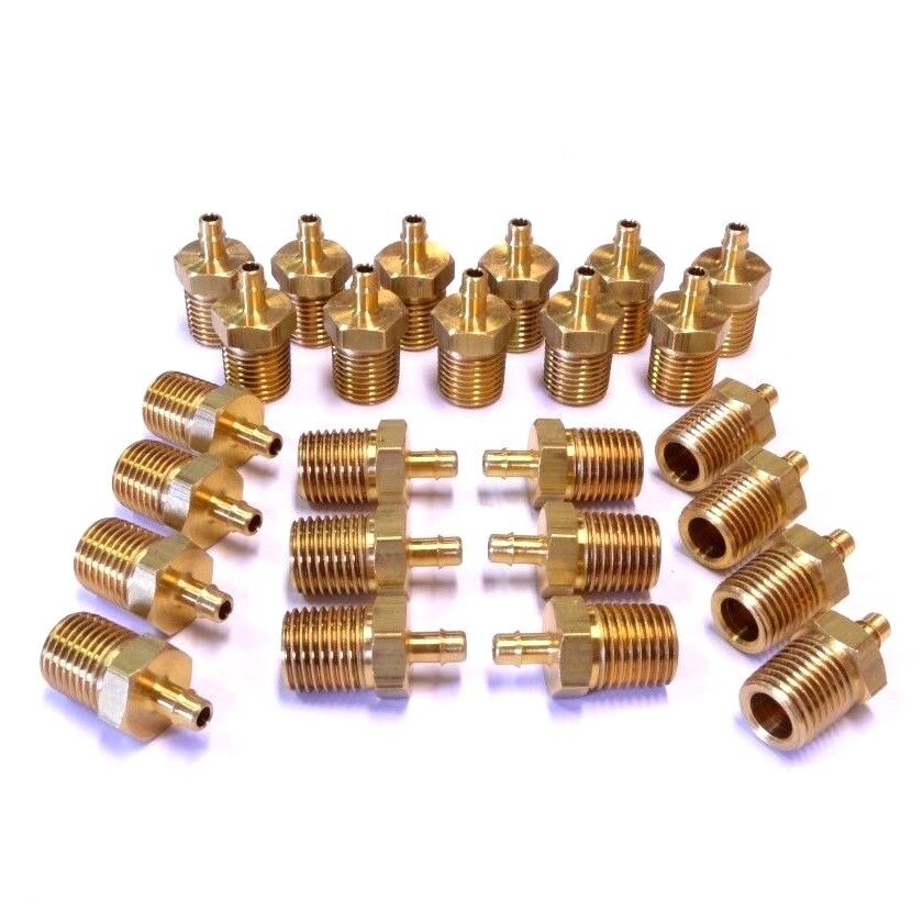 MEM-CO 1/4 B4 Male Pipe NPT Mini Barb Tube Fittings (25pcs) — hpcouplers