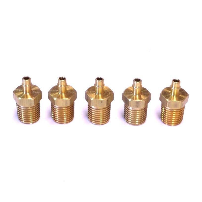 MEM-CO 1/4 B4 Male Pipe NPT Mini Barb Tube Fittings (5pcs) — hpcouplers
