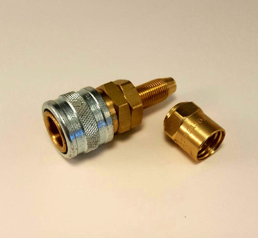 Reusable Hose Barb - 3/8" Body Coupler X 3/8" ID - 11/16" OD Air Fitti ...