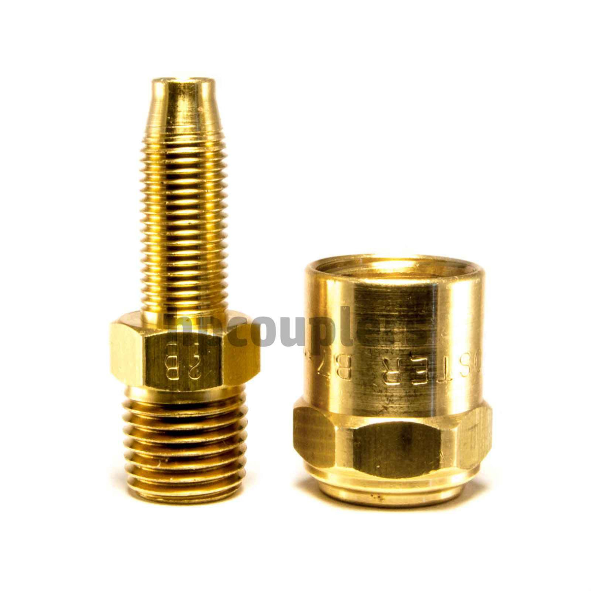 Reusable Hose Barb - 1/4" NPT - 1/4" ID X 5/8" OD hose - Air Hose Fitt ...